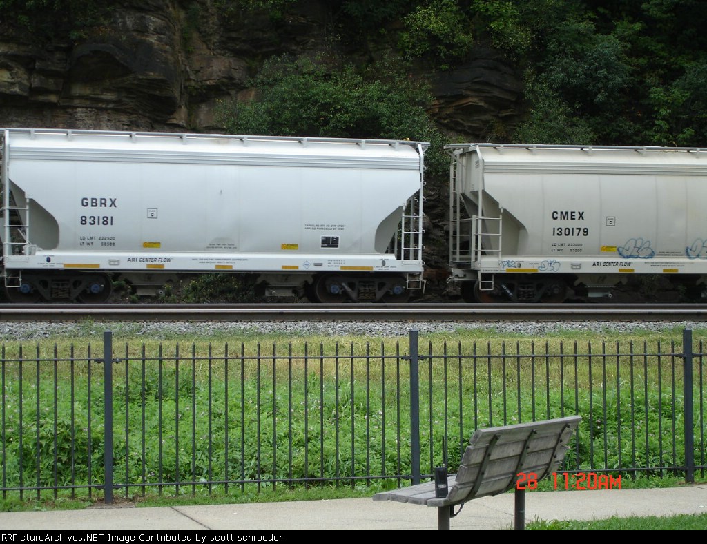 GBRX 83181 & CMEX 130179 Covered Cement Hopper's WB